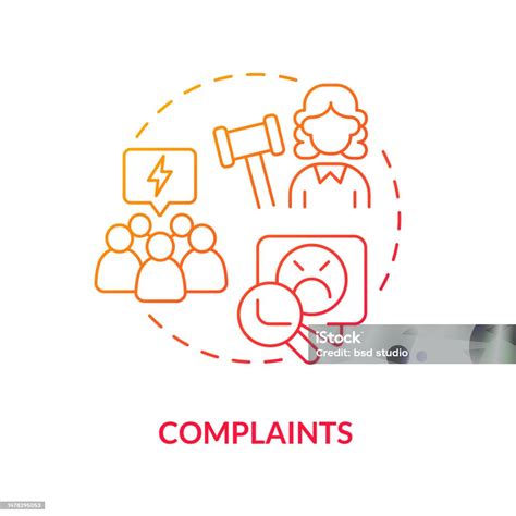 Complaints Red Gradient Concept Icon Stock Illustration - Download Image Now - Abstract, Art ...