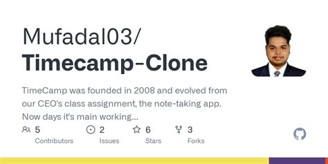 Github Mufadal03timecamp Clone Timecamp Was Founded In 2008 And Evolved From Our Ceos Class