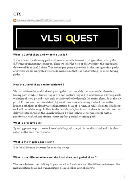 What Is Useful Skew And When We Use It Pdf Latency Engineering Electronic Design