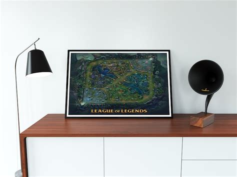 Summoners Valley Map League Of Legends Poster Digital Download Etsy