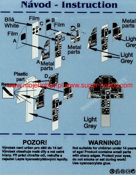 Harrier Gr 9a Photoetched Parts Instrument Panel For Airfix Ex Modell