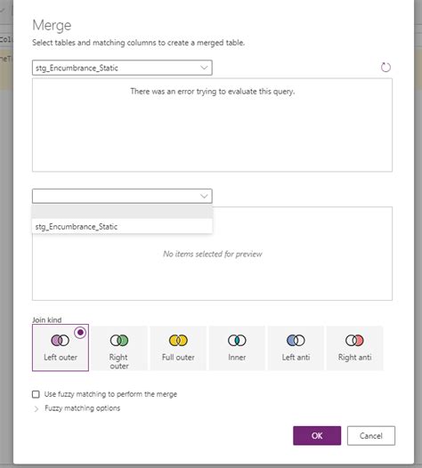 solved power query combine tables not working in powerapp