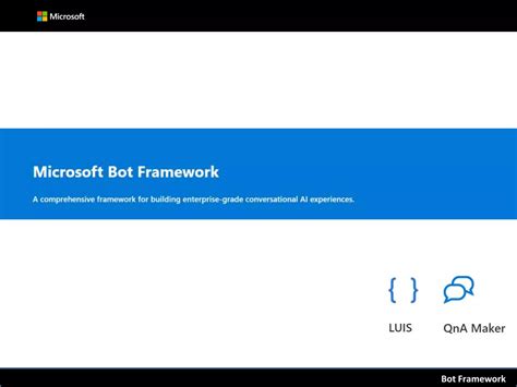 Microsoft Bot Framework Ppt
