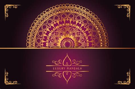 Premium Vector Golden Mandala Design With Gradients Background