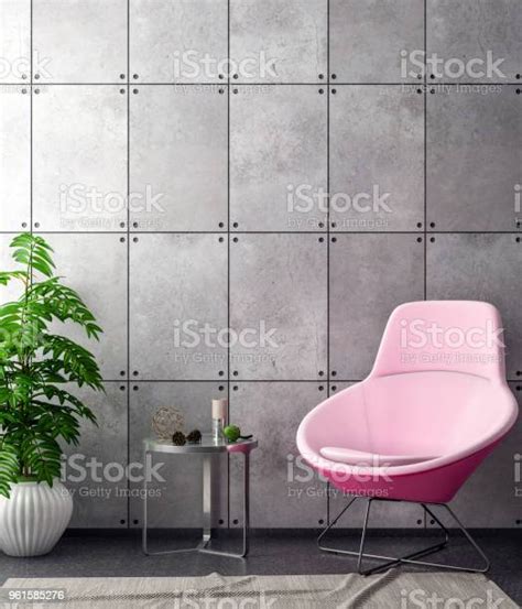 Hipster 인테리어 배경 및 콘크리트 벽 3d 일러스트 포스터 프레임을 모의 0명에 대한 스톡 사진 및 기타 이미지 0명 개념 건축 Istock