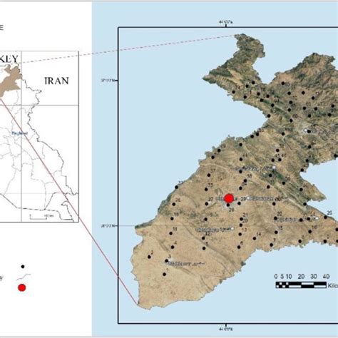 Location Map Of Erbil Province And 80 Sampling Points Download