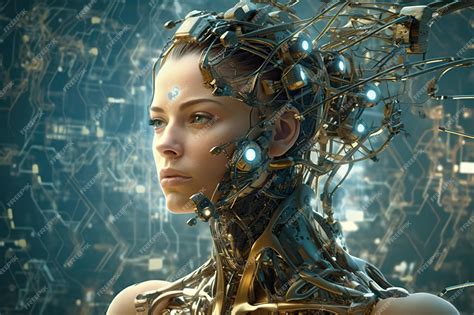 Premium Photo In A Transhumanist Future People Merge With Technology