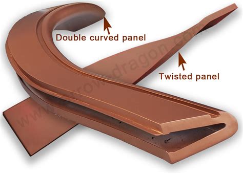 China Lightweight High Gloss Aluminum Double Curved Cladding Wall
