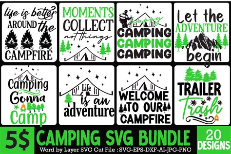 Camping Svg Bundleadventure Svg Bundle Graphic By Ranacreative51