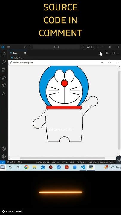 making doraemon using python codingtutorial programing python