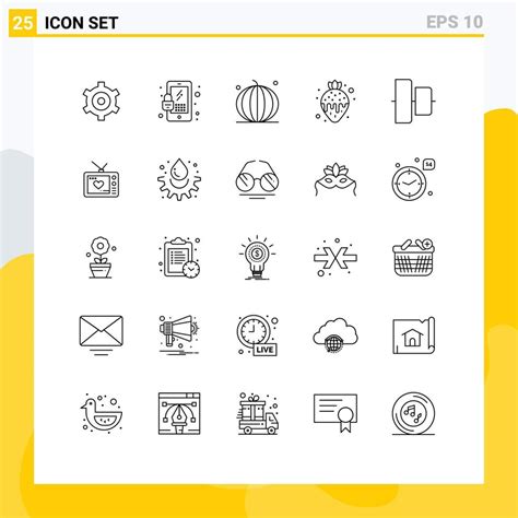 User Interface Line Pack Of Modern Signs And Symbols Of Vertical
