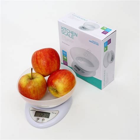 Balanza De Cocina Digital Con Bowl 1xCR2032 Blanco Lampamania