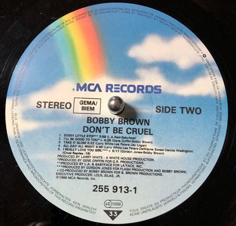 1988 Bobby Brown Dont Be Cruel Vinyl Lp Album Etsy