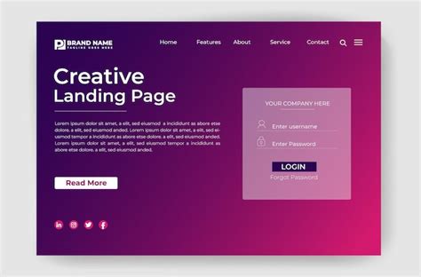Premium Vector Vector Web Template Landing Page Design