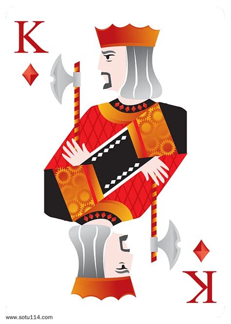 方片k扑克牌卡片 花瓣网