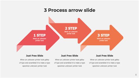 Free Horizontal Arrow Process Infographic Template