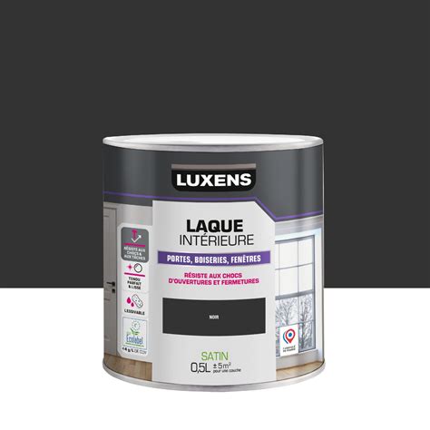 Peinture Boiserie Noir Satin Luxens Laque 05l Leroy Merlin