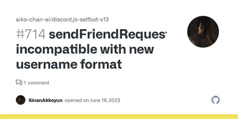 sendfriendrequest incompatible with new username format · issue 714