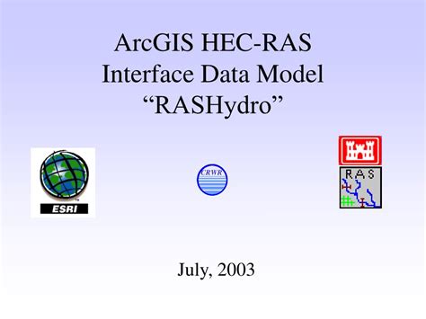Ppt Arcgis Hec Ras Interface Data Model “rashydro” Powerpoint