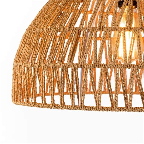 Rennnsan Zoe Brown Bohemian Global Dome Led Medium Hanging Pendant