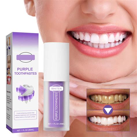 Adapan Purple Toothpaste For Teeth Whiteningdeep Stain Removercolour Correctorfoam Tooth
