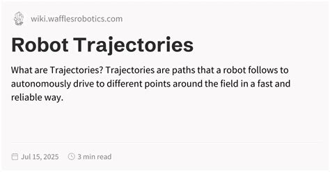 Robot Trajectories