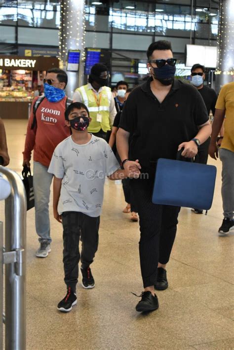 Photos Ajay Devgan With Son Snapped At Hyd Airport