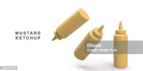 흰색 배경에 3d 현실적인 세트 겨자 케첩입니다 벡터 그림입니다 겨자에 대한 스톡 벡터 아트 및 기타 이미지 겨자 공란 그림자 Istock