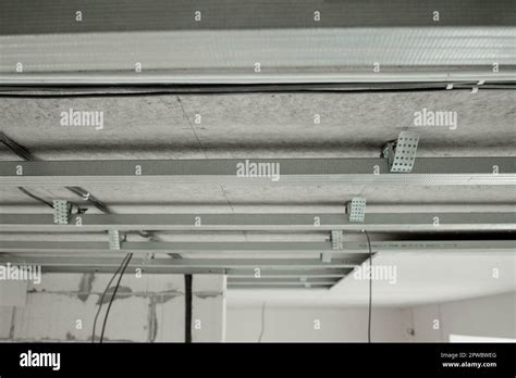 Suspended Ceiling Structure For Installation Of Plasterboard Stock