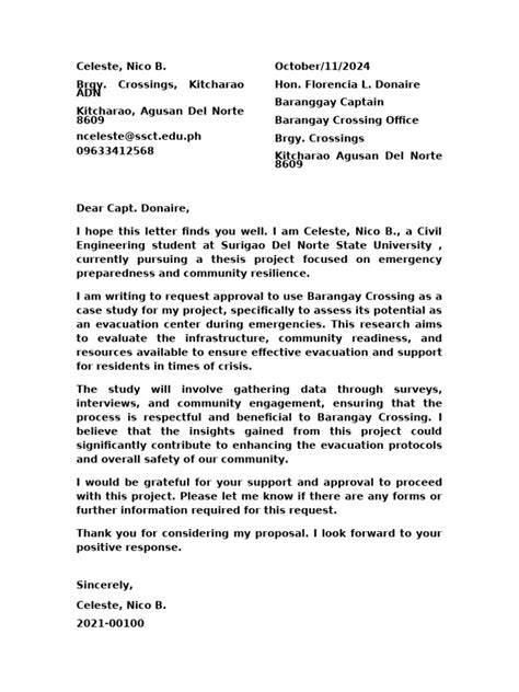 Barangay Crossing Evacuation Study Pdf