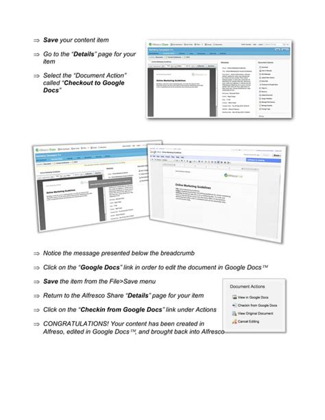 Getting Started With Using Google Docs With Alfresco Pdf