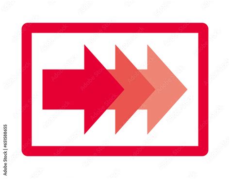 赤い右向きの矢印のアイコン Stock Vector Adobe Stock