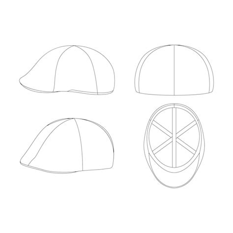 Premium Vector Template Duckbill Ivy Hat Vector Illustration Flat