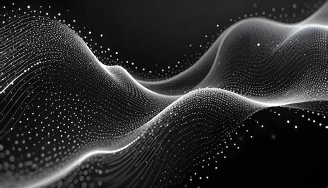 Premium Photo Abstract Waving Particle Technology Background Design Abstract Wave Moving Dots