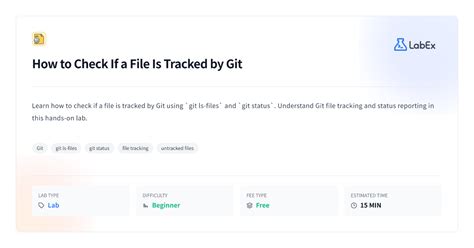 How To Check If A File Is Tracked By Git Labex