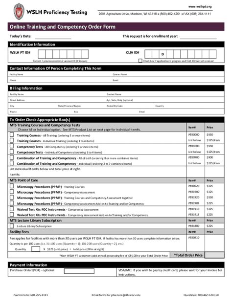 Fillable Online Data Request Form Wslh Proficiency Testing Fax Email