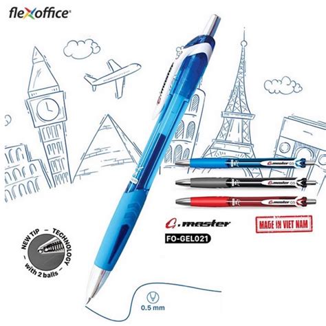 ปากกา Flexoffice หมึกเจล แบบกด ขนาด 0 5mm รุ่น Touchie Fo Gel021 จำนวน