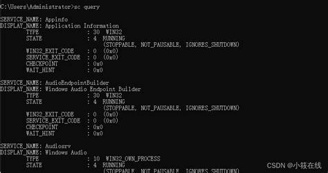 在windows系统中，如何用命令行查看服务的状态windows查看服务状态 Csdn博客