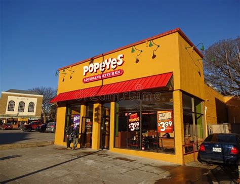 Logotipo Do Restaurante Do Fast Food De Popeyes Fotografia Editorial