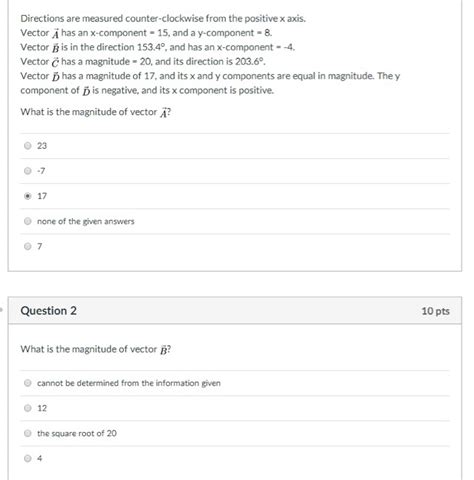 Solved Directions Are Measured Counter Clockwise From The Chegg
