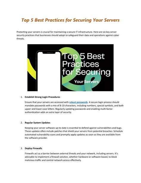 Ppt Top 5 Best Practices For Securing Your Servers Powerpoint