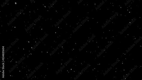 Realistic Snow Fall On Black Background Use For Snow Falling Effects