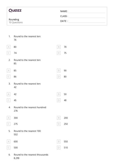Rounding Decimals Worksheets On Quizizz Free Printable