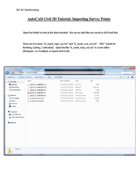 autocad civil 3d tutorial importing survey points download free pdf