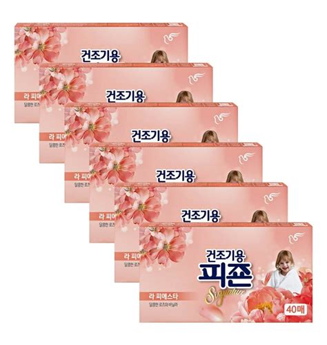 피죤 건조기용 섬유유연제 라피에스타 40매 X 6개 티몬