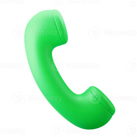 Old Phone Call And Dial Symbol User Interface Theme 3d Illustration Rendering Icon Green Color