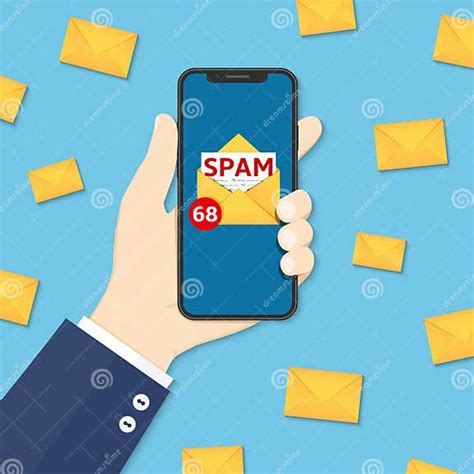 Spamming Mailbox Concept A Lot Of Emails On The Screen Of A Smartphone Email Box Hacking Spam