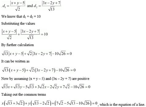 NCERT Solutions For Class Maths Chapter Straight Lines Miscellaneous Exercise