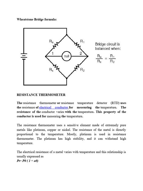 Resistance Thermometer Pdf