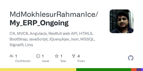GitHub MdMokhlesurRahmanIce My ERP Ongoing C MVC6 Angularjs